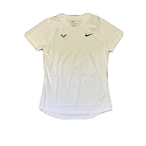 Nike | Shirts | Nike Court Dri Fit Adv Rafa Slim Fit Tennis Top White ...
